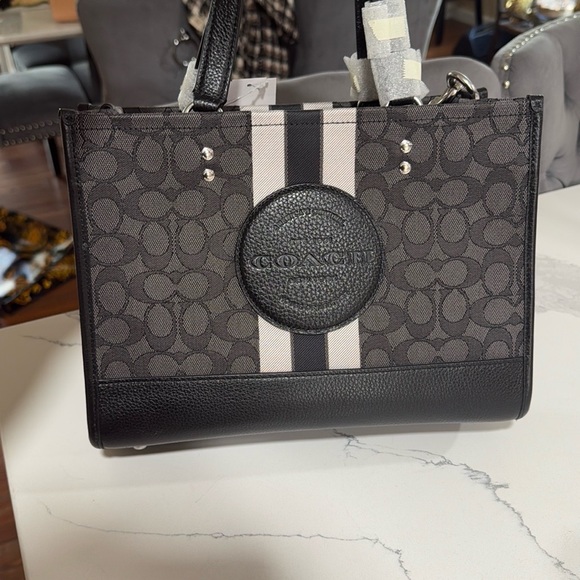 Coach | Bags | Coach Black And Gray Monogram Tote | Poshmark